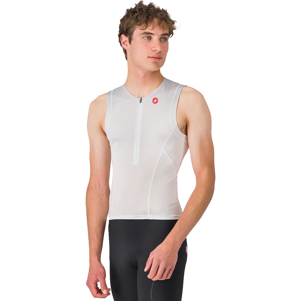 Men's White Tri Tops | Competitive Cyclist