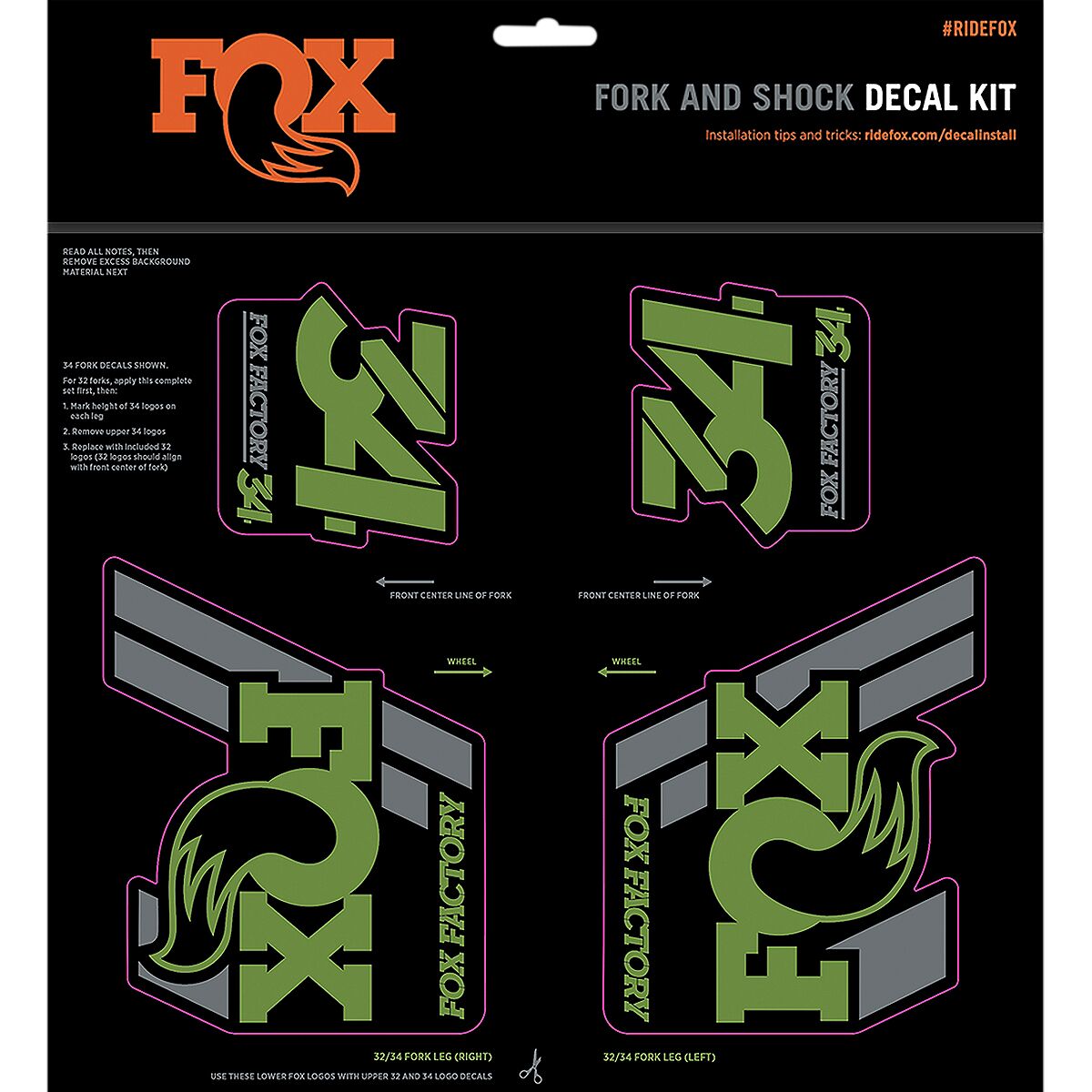 FOX Racing Shox Heritage Fork and Shock Decal Kit | Competitive Cyclist