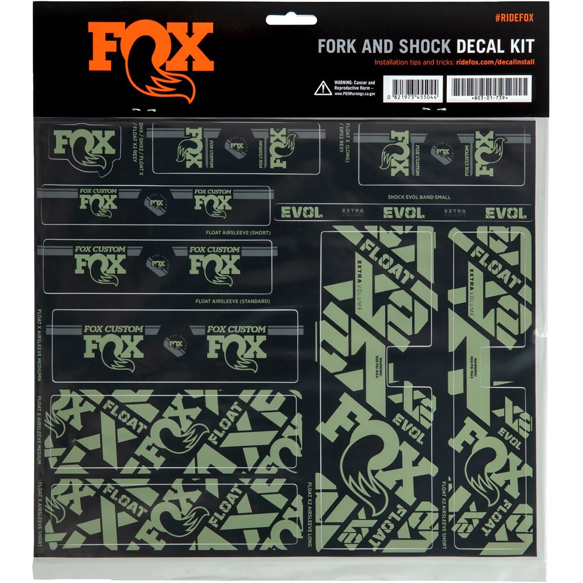 FOX Racing Shox Fork & Shock Decal Kit - Components