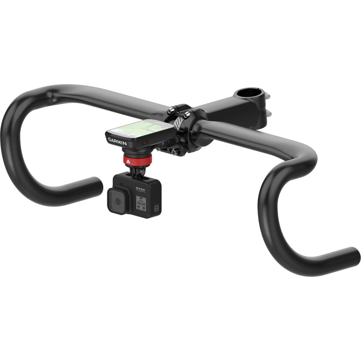 KOM Cycling Stem Computer Mount with Quick Release GoPro Mount - Men