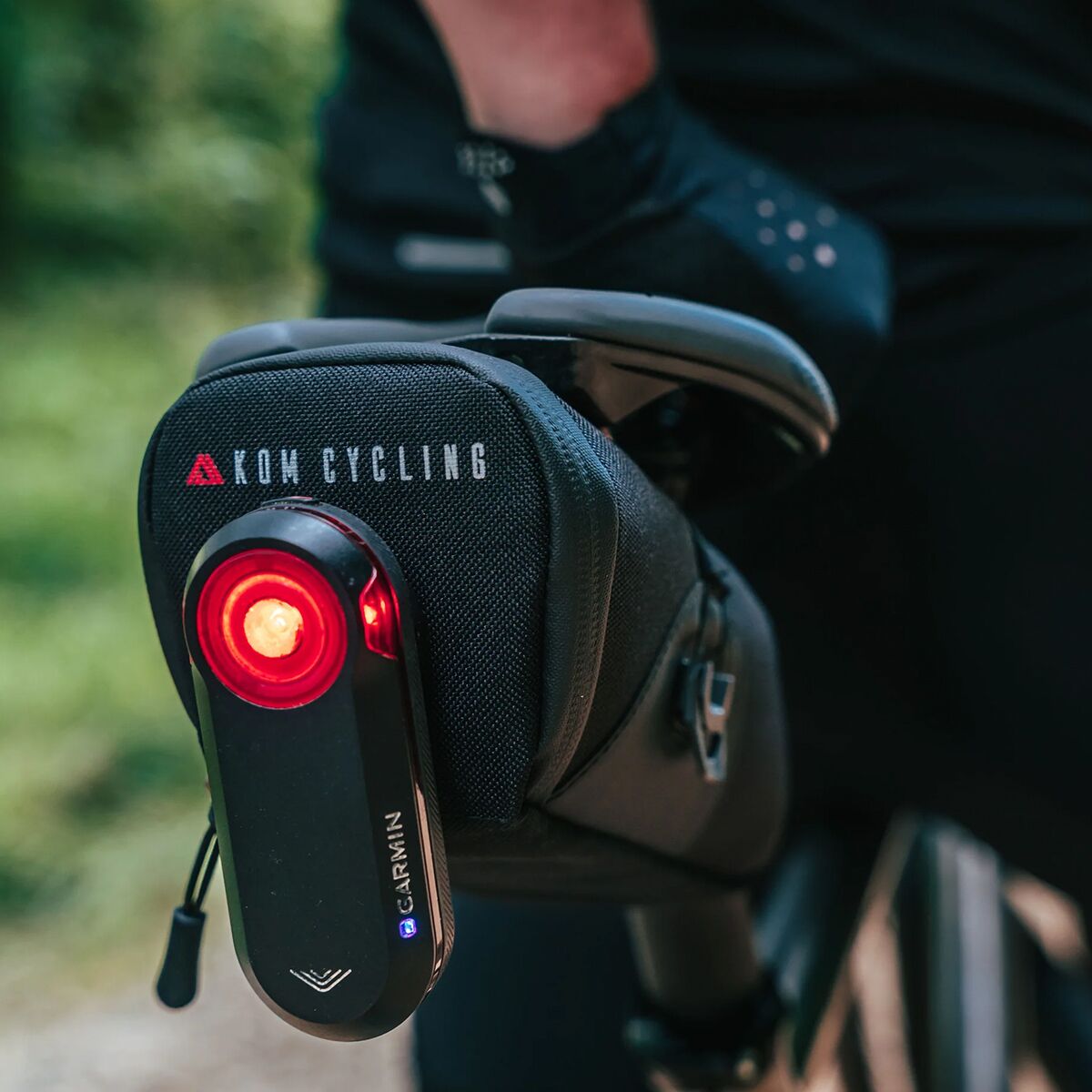 KOM Cycling Saddle Bag + Garmin Varia Mount - Accessories