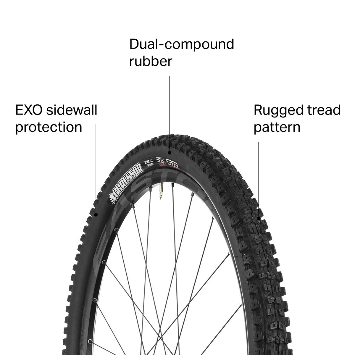 Maxxis Aggressor EXO/TR 29in Tire - Components