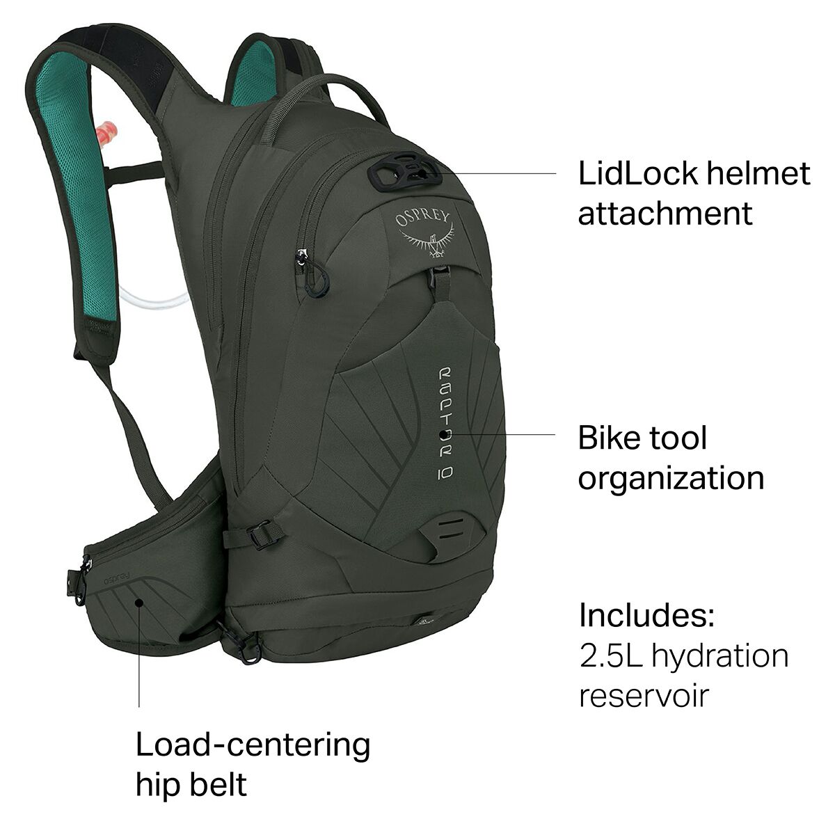 Osprey Packs Raptor 10L Backpack - Accessories