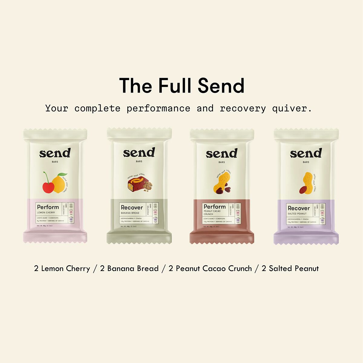 SEND Bars Full Send Variety Pack - 8-Pack - Accessories