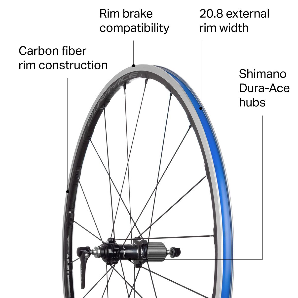 Shimano Dura-Ace 9100 C24 Carbon Laminate Road Wheelset - Clincher ...