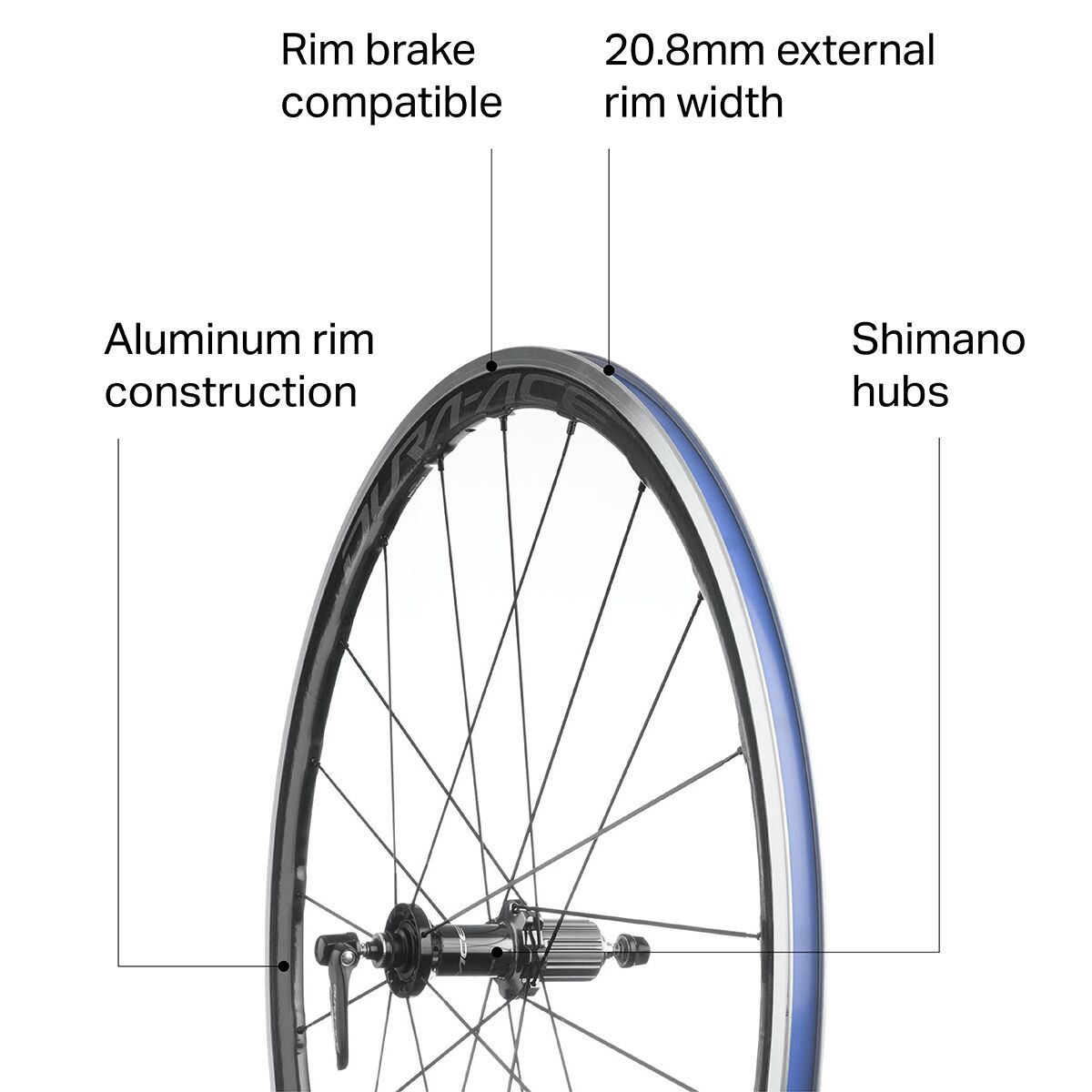 Shimano Dura-Ace 9100 C40 Carbon Road Wheelset - Clincher - Components