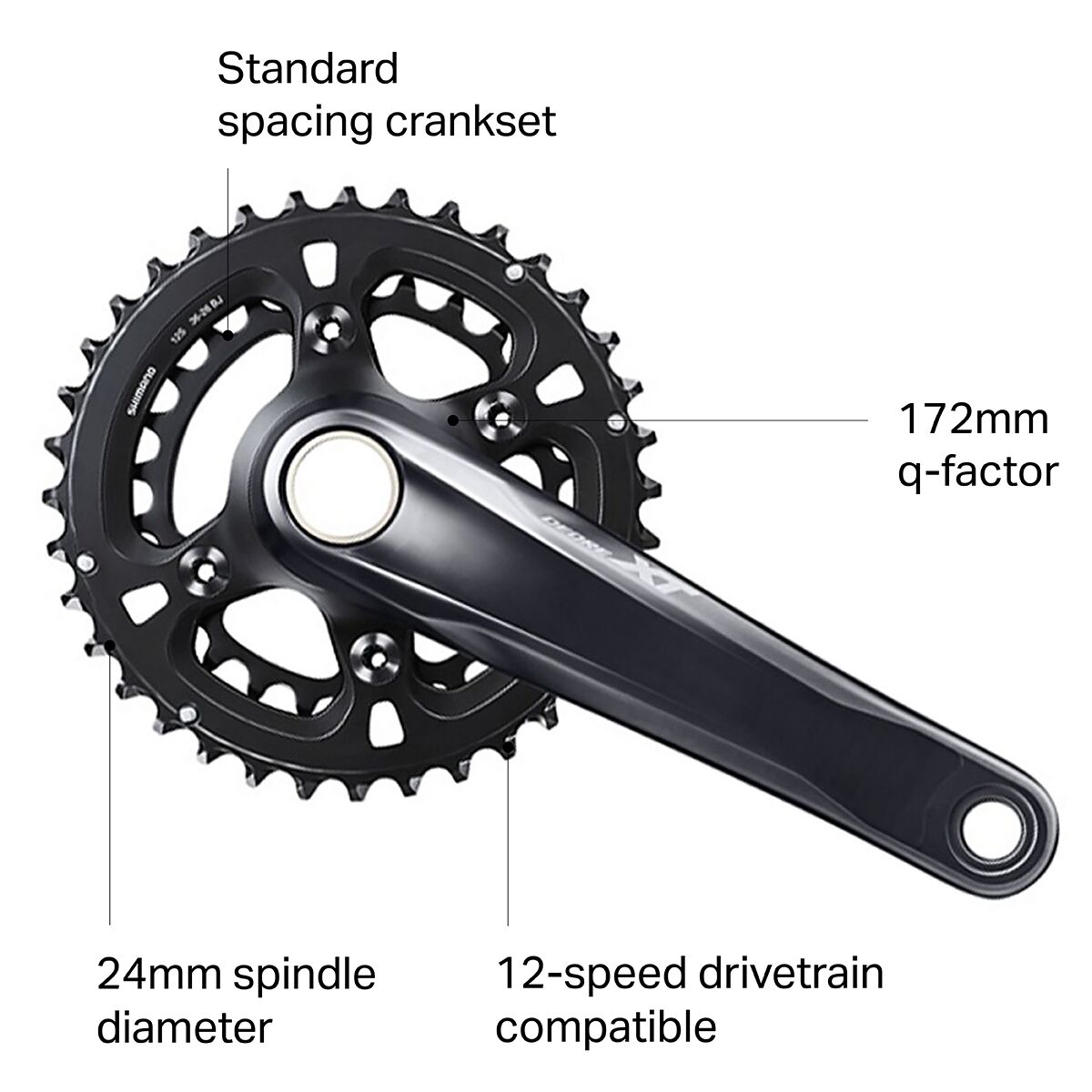 Shimano XT FC-M8100 2x Crankset - Components