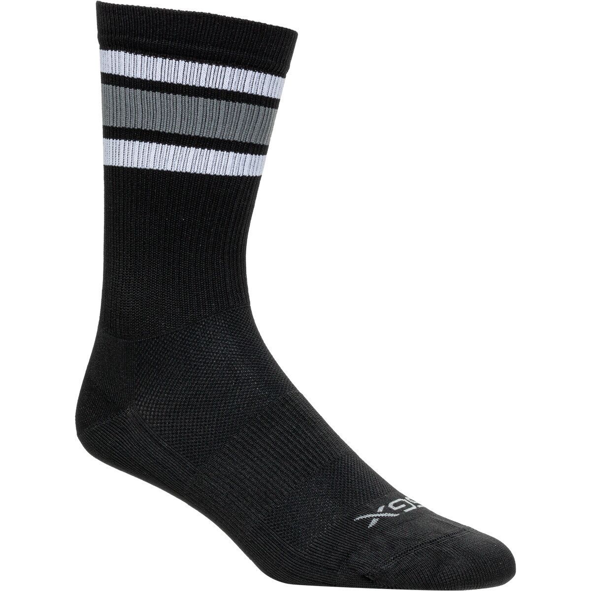 SockGuy SGX6 Throwback Black Sock - Men