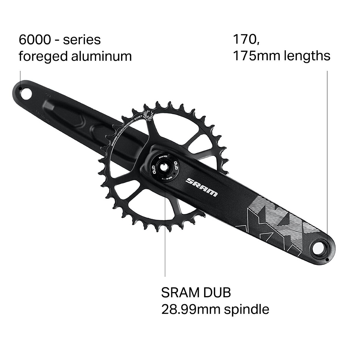 SRAM NX Eagle DUB Crankset - Components