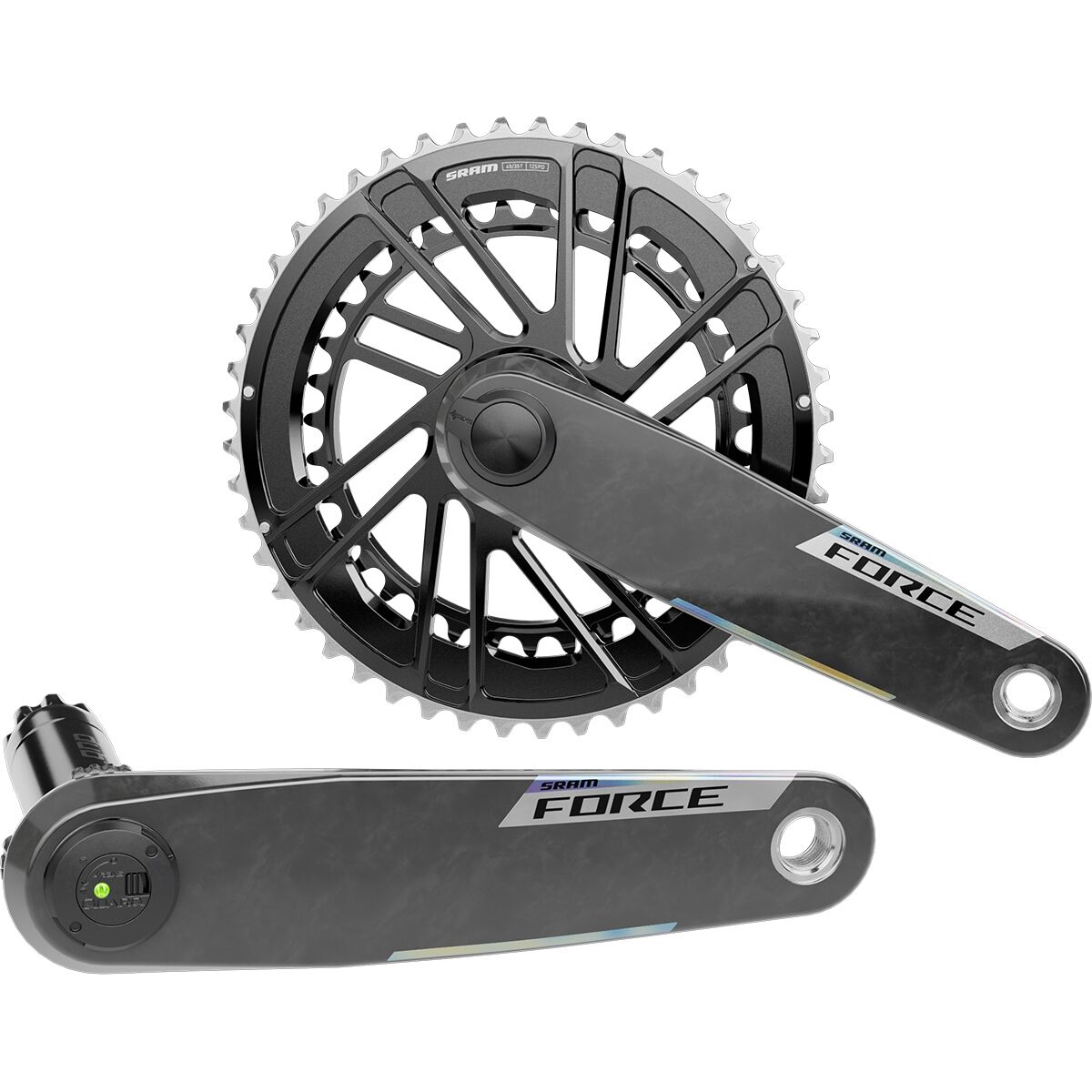 SRAM Force E1 DUB AXS 2x Power Meter Crankset - Components