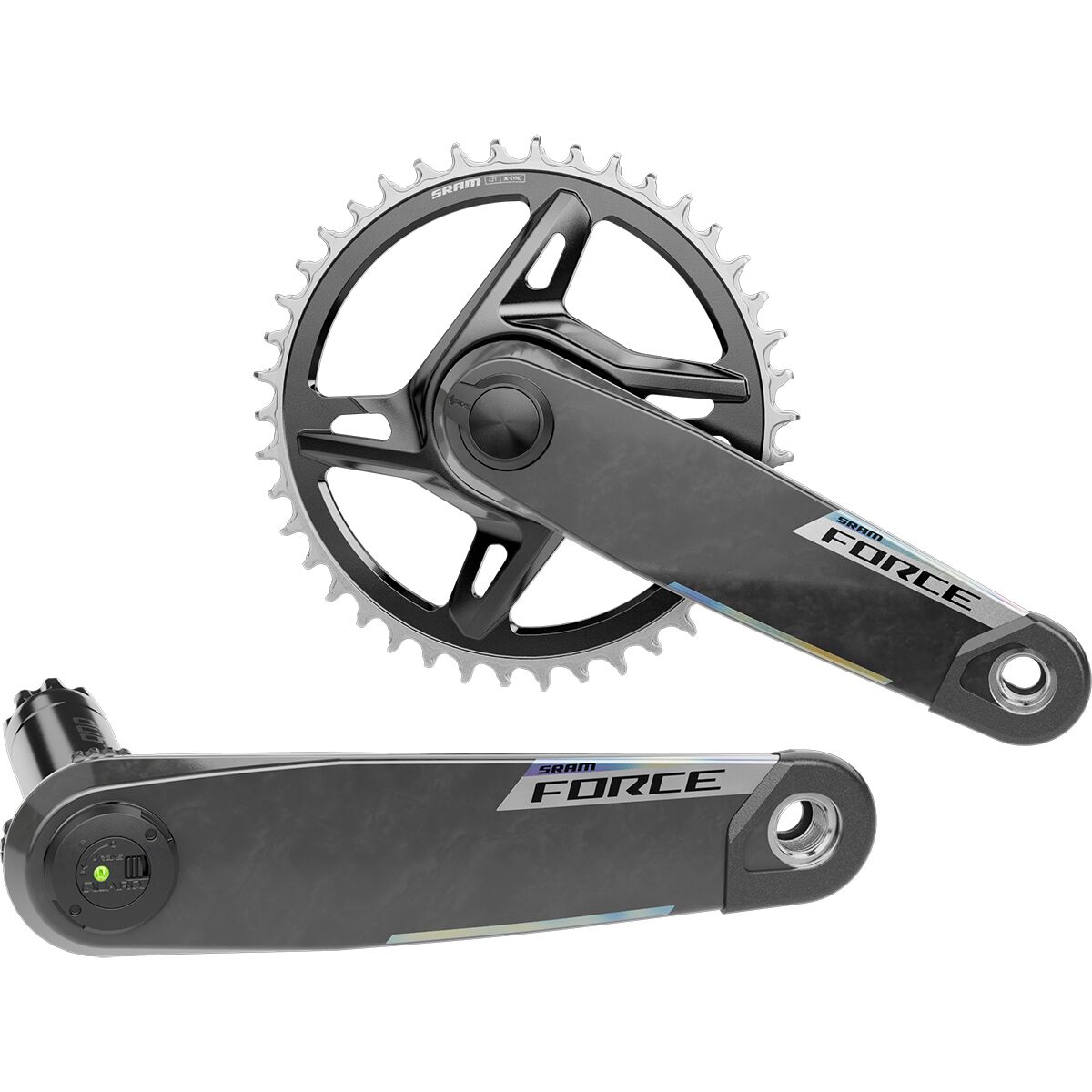 SRAM Force E1 XPLR DUB Wide AXS 1x Power Meter Crankset - Components