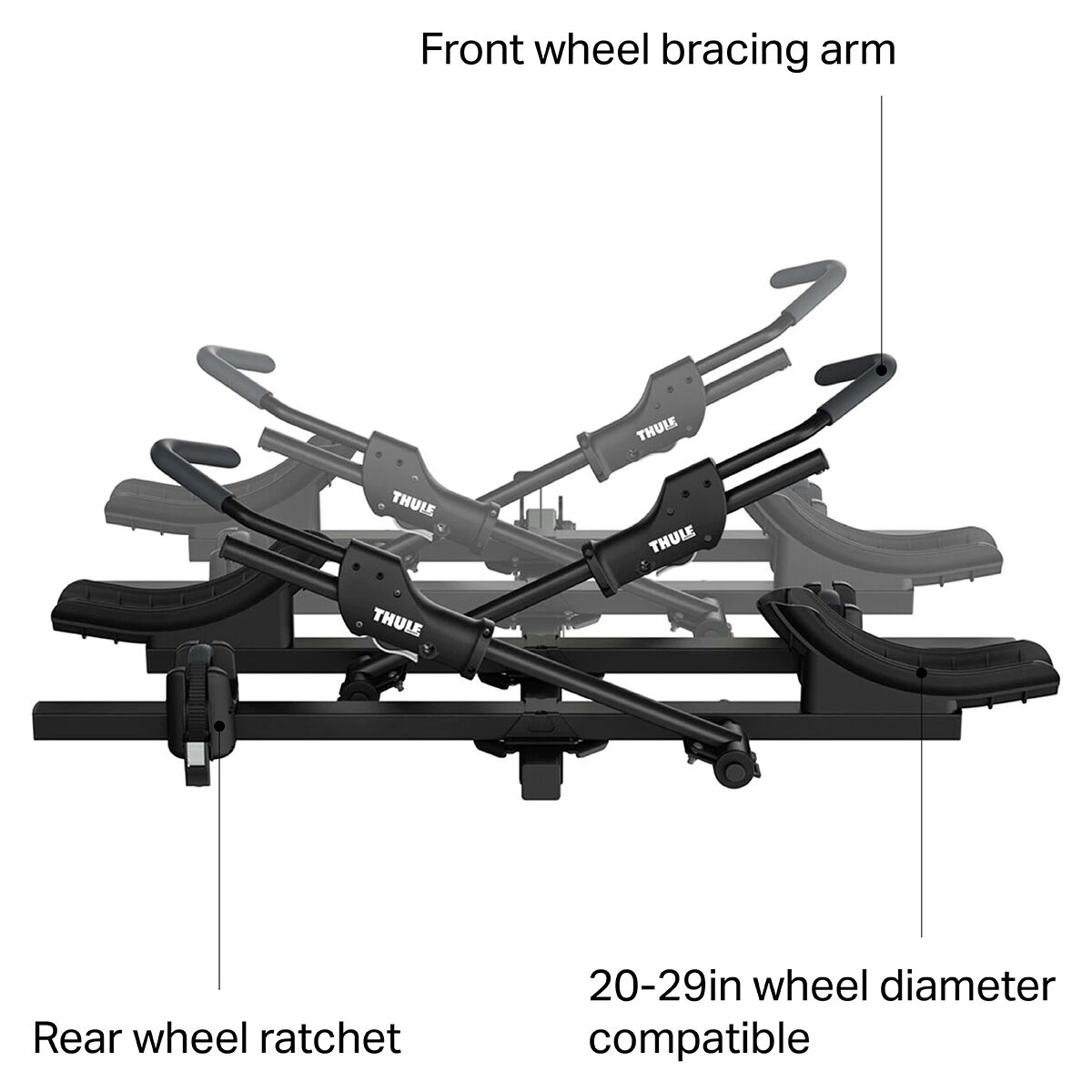 Thule T2 Classic - 2-Bike Hitch Rack Add-On - Accessories