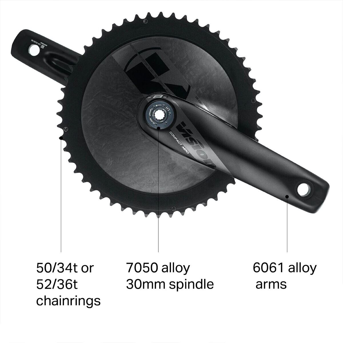 Vision NS Modular Compact Aero Crankset - Components