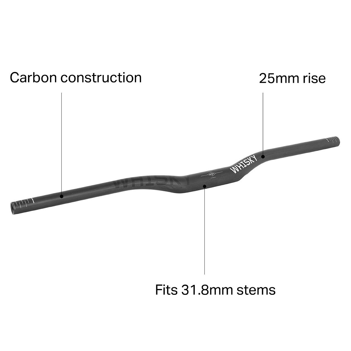 Whisky Parts Co. No.9 Carbon Riser Handlebar - Components