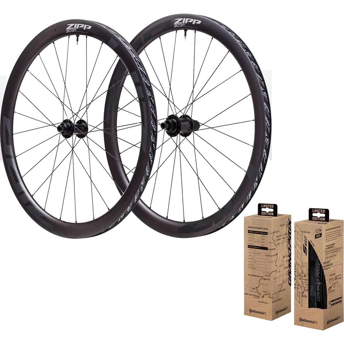 Zipp 303 S Tubeless Wheelset + Free LTD GP5000 Tire - Components