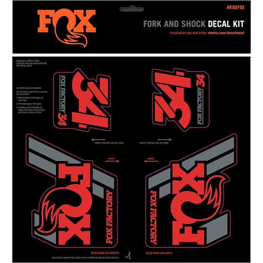 FOX Racing Shox Heritage Fork and Shock Decal Kit | Competitive Cyclist