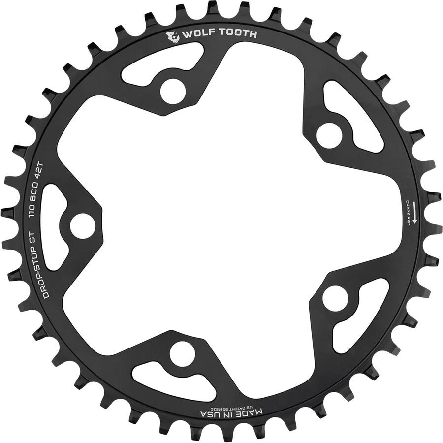 Wolf Tooth Components Drop Stop ST 110 BCD Chainring - Components
